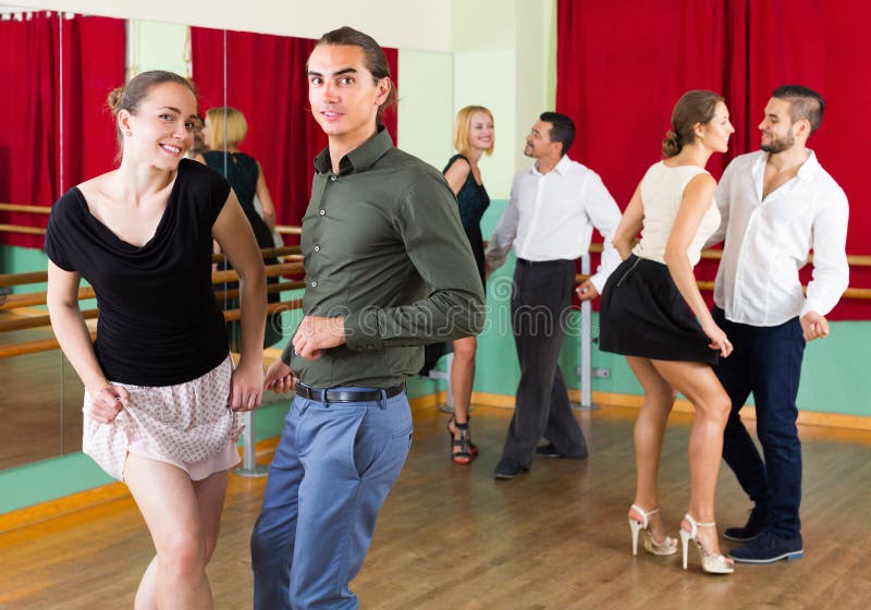 Young Adults Having Dance Class Stock Photo - Image of group ...