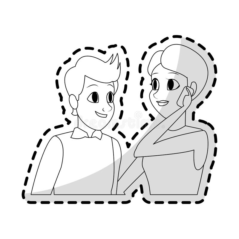 Young adults icon image stock illustration. Illustration of identity ...