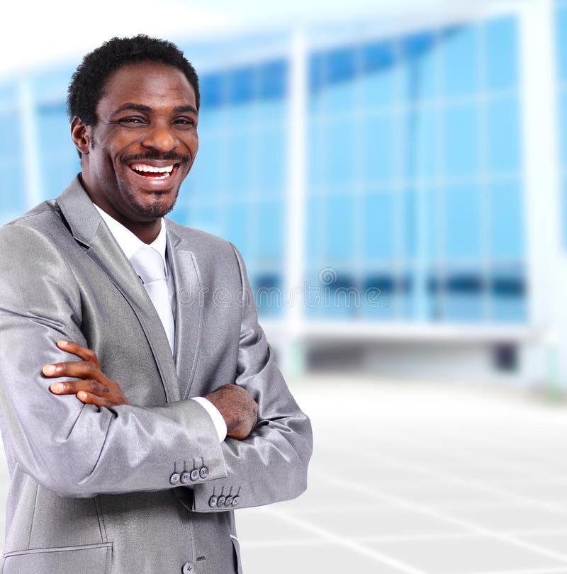 Young African American Businessman in Office Stock Photo - Image of ...