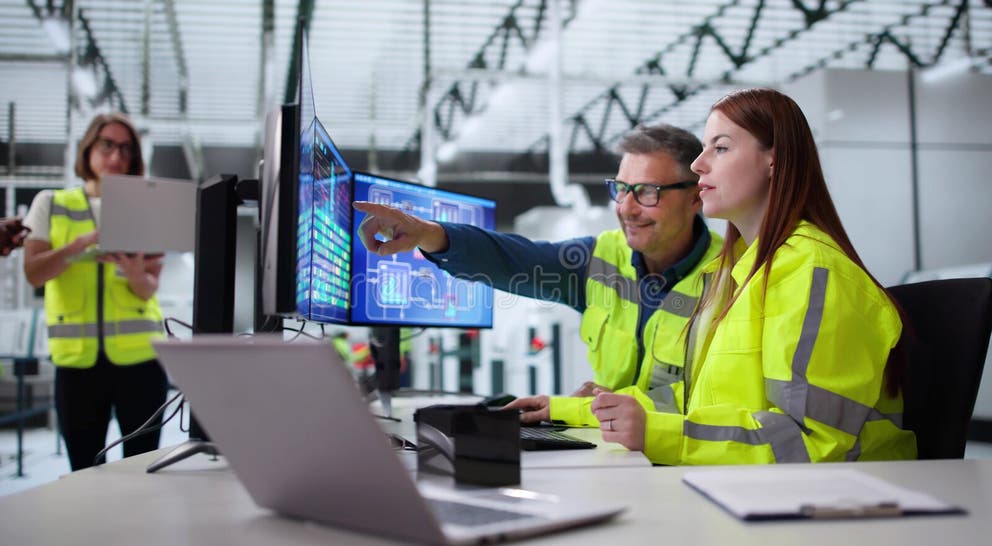 Young African American Engineer Using SCADA System Stock Photo - Image ...