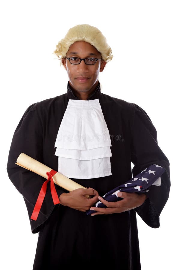 Young African. American Judge Man. Stock Image - Image of holding ...