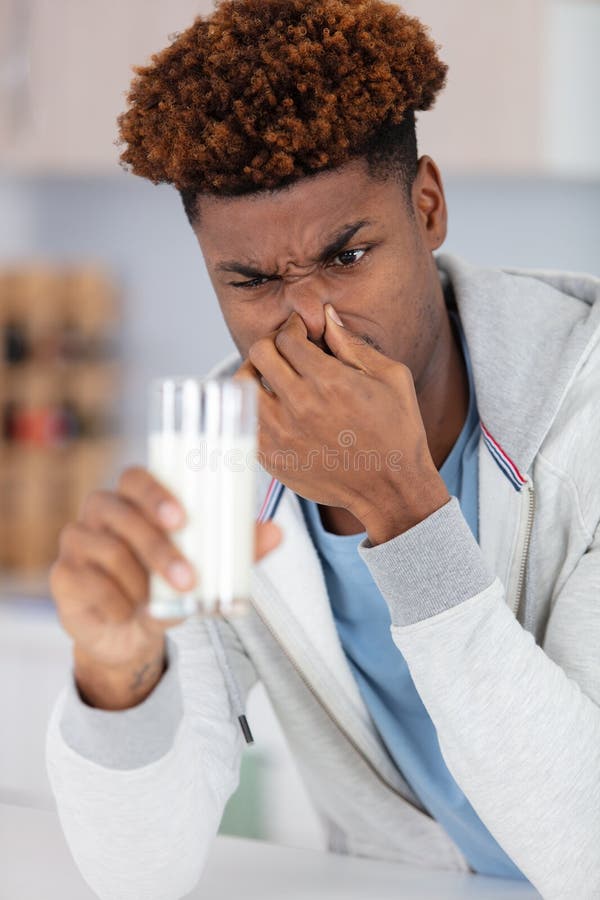 Young African-american Man with Dairy Allergy Stock Photo - Image of ...