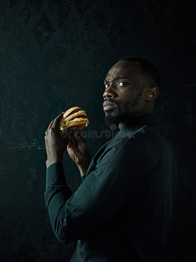 730 Black Man Eating Hamburger Stock Photos - Free & Royalty-Free Stock ...