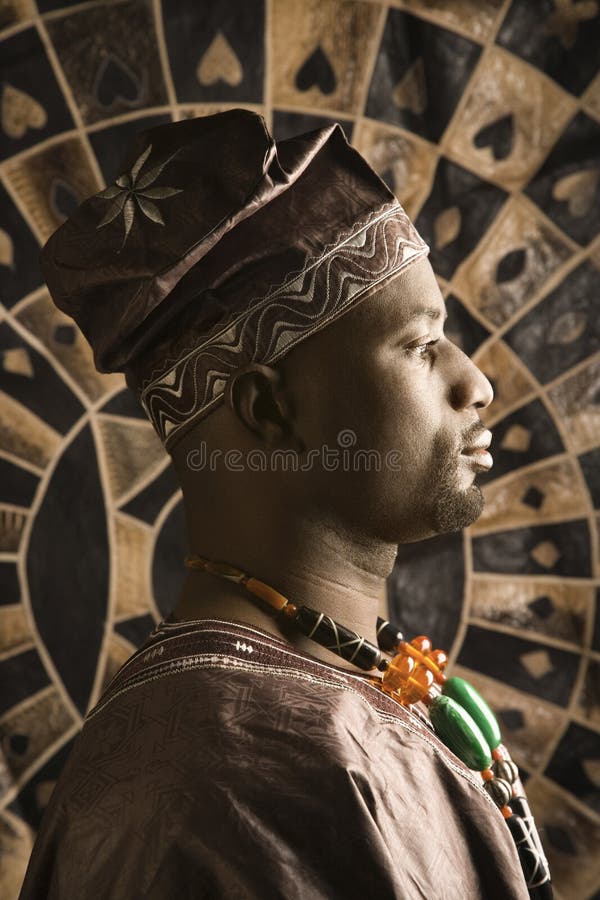 Young African American Man in Traditional African Stock Photo - Image ...