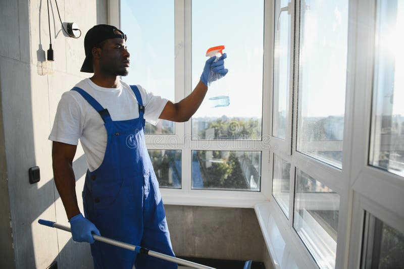 African Driver in the Cabin of a Truck Talking on the Phone Stock Photo ...