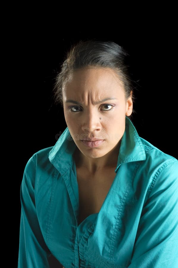 Young African American Woman Stock Image - Image of irritation, azur ... Young African American Woman Stock Image - Image of irritation, azur ...
