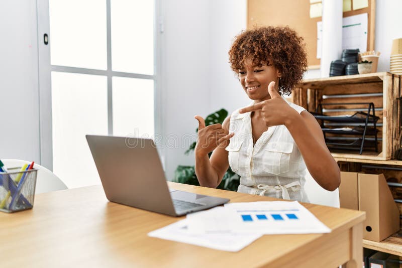 Young African American Woman Having Video Call Using Deaf Language at ...