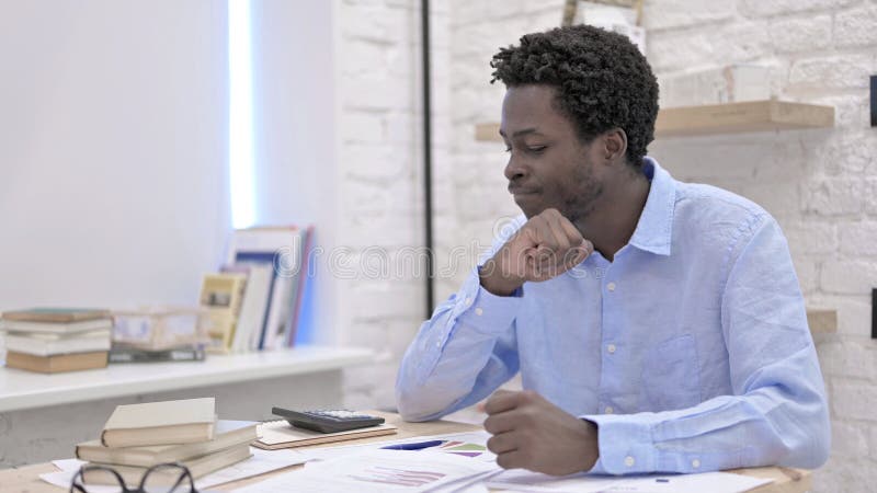 Young African Man Noticing Data in Documents Stock Photo - Image of ...