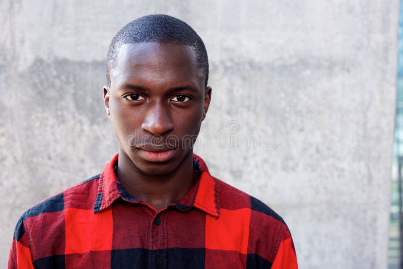 Young African Man Staring at You Stock Photo - Image of fashion ...