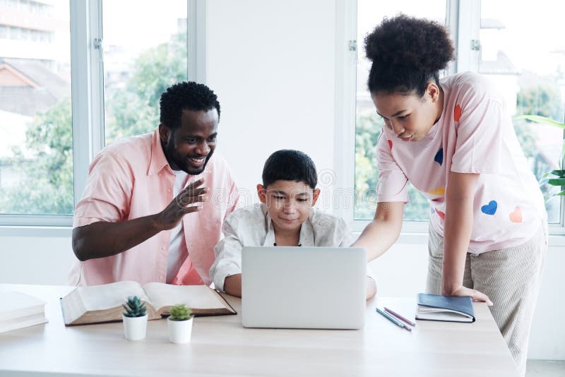 Young African Teacher or Tutor is Teaching for Knowledge Online ...