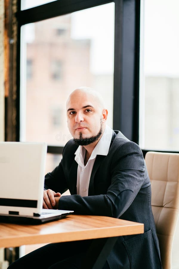 Young Ambitious Businessman at Office Stock Image - Image of project ...
