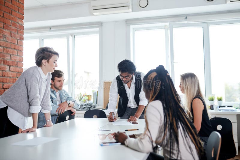 Young Ambitious People Creating New Goods Stock Photo - Image of ...