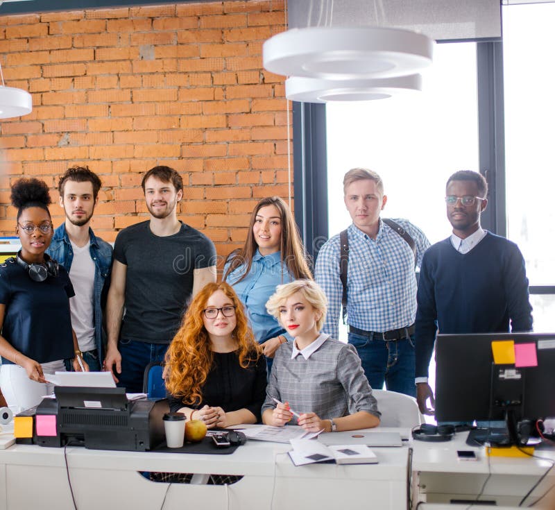 Young Ambitious Workers with Different Ethnicity Stock Image - Image of ...