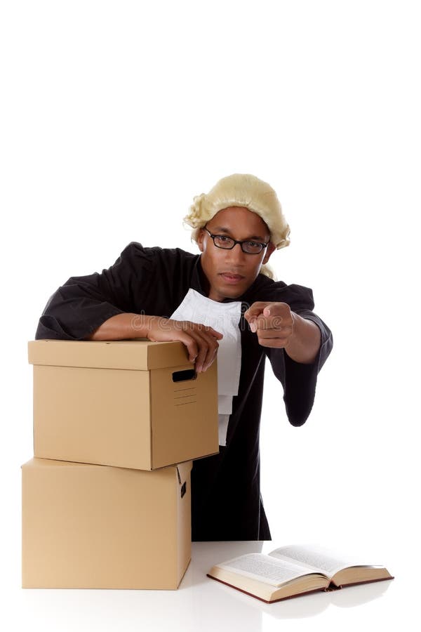 Young American Judge Man, Accusing Stock Image - Image of diversity ...