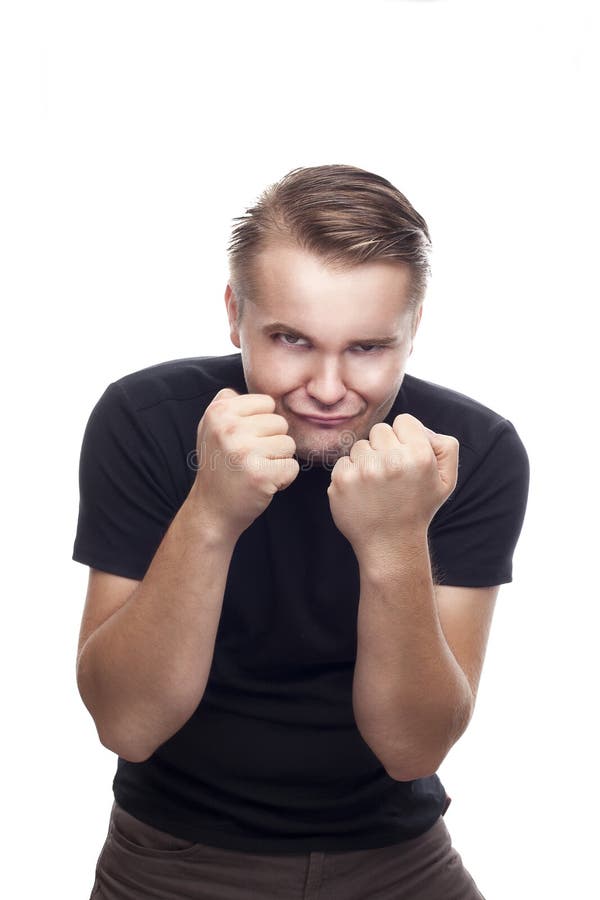 Young angry man stock image. Image of angry, aggressive - 27163595