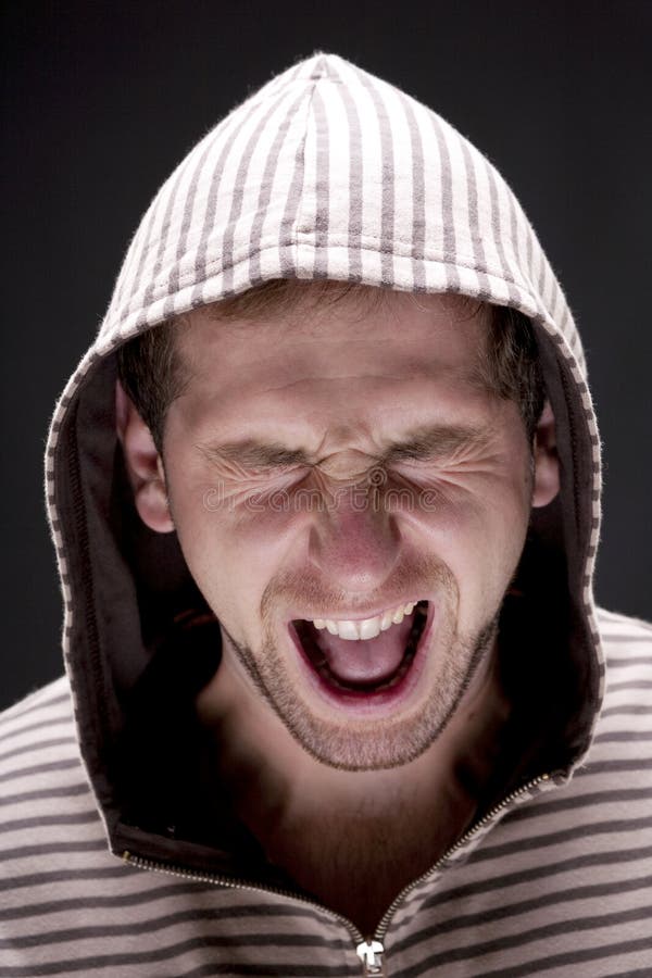 Angry Man Speaks on the Phone Stock Image - Image of indoor, expression ...