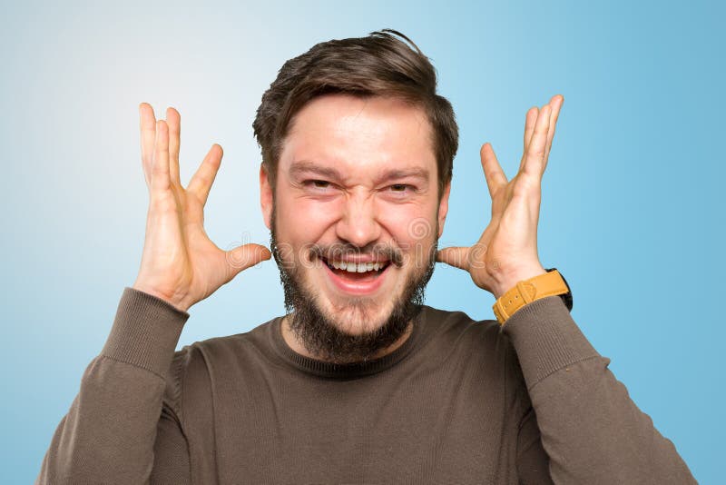Young angry man stock photo. Image of shirt, rage, power - 66548024