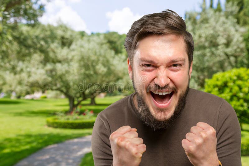 Young angry man stock image. Image of wall, caucasian - 67680497