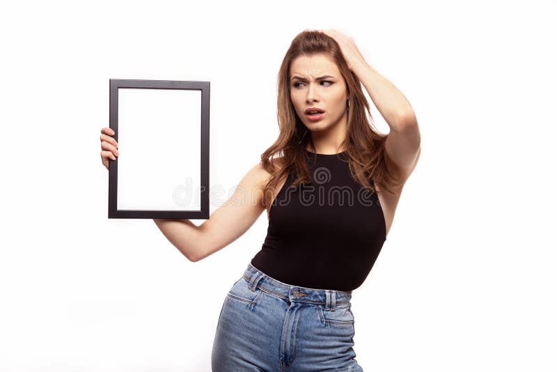 446 Sad Woman Looking Photo Frame Stock Photos - Free & Royalty-Free ...