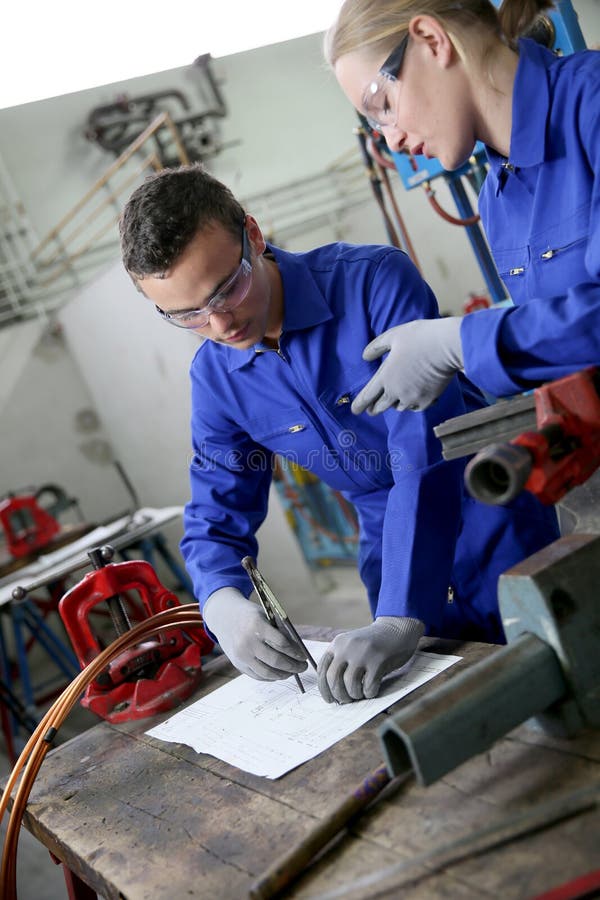Young Apprentice in Plumbery Working Stock Photo - Image of plumbing ...