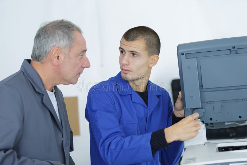 Young Apprentice with Professional Stock Image - Image of industrial ...