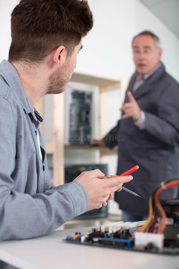 Young Apprentice Worker in Industrial Company Stock Image - Image of ...