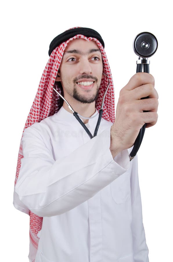 Young Arab Doctor with Stethoscope Stock Image - Image of business ...