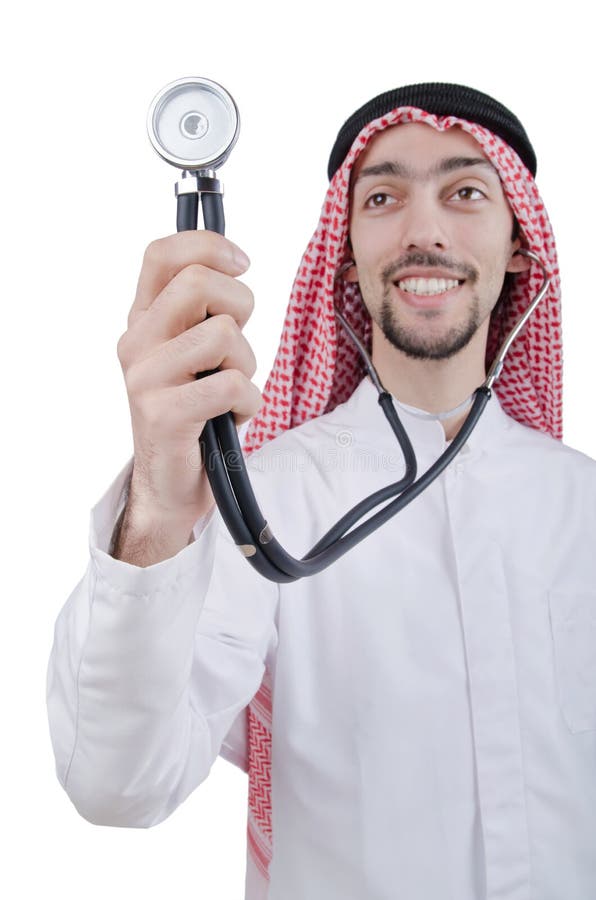 Young Arab Doctor with Stethoscope Stock Image - Image of arab, muslim ...