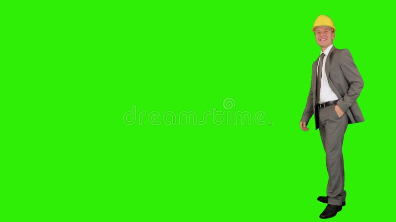 Young Architect Applauding, Walking in, Green Screen, Stock Footage ...
