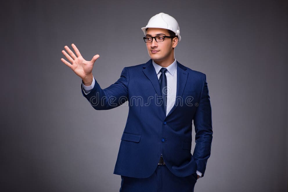 The Young Architect in Industrial Concept Stock Photo - Image of ...