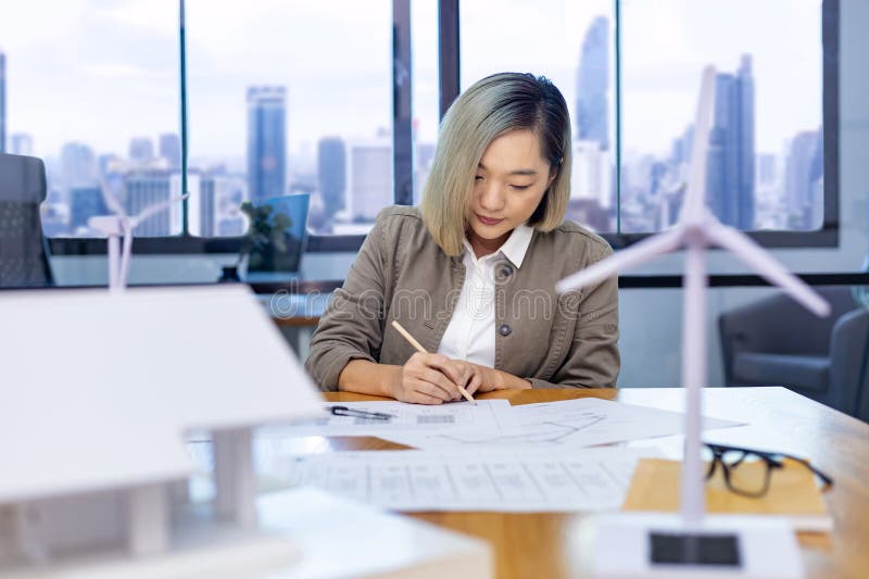 Young Architect Planning in Innovative Sustainability Power Design on ...