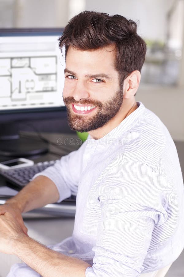 Young architect stock image. Image of internet, assistant - 60185191