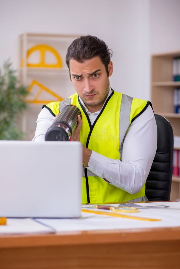 Young Male Architect Working in the Office Stock Image - Image of ... Young Male Architect Working in the Office Stock Image - Image of ...