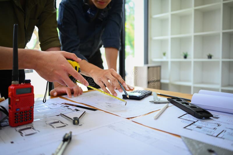 Young Architects Working on Project ,collaborating, Planning Working ...