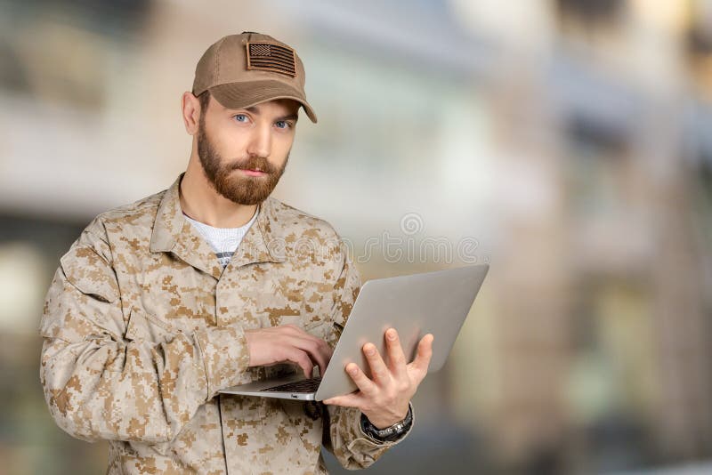 Young Army Soldier with a Laptop Stock Image - Image of force ... Young Army Soldier with a Laptop Stock Image - Image of force ...