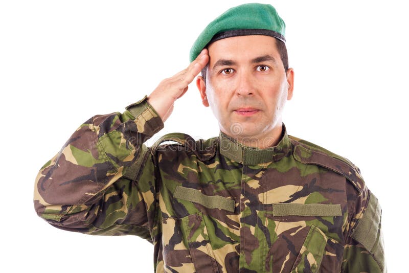 Military Soldier Salutes stock image. Image of soldier - 25146081