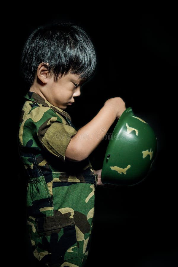 Child Army Costume Toy Gun Stock Photos - Free & Royalty-Free Stock ...