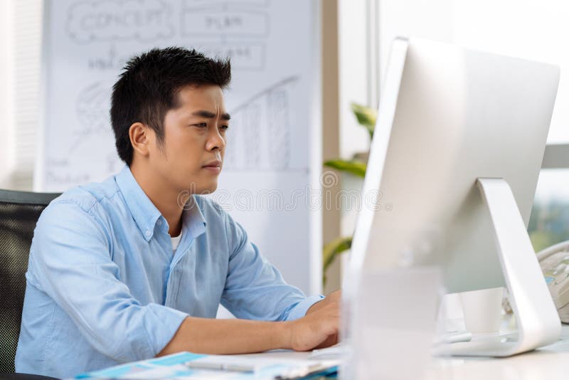 Difficult work stock photo. Image of analyzing, computer - 110770748