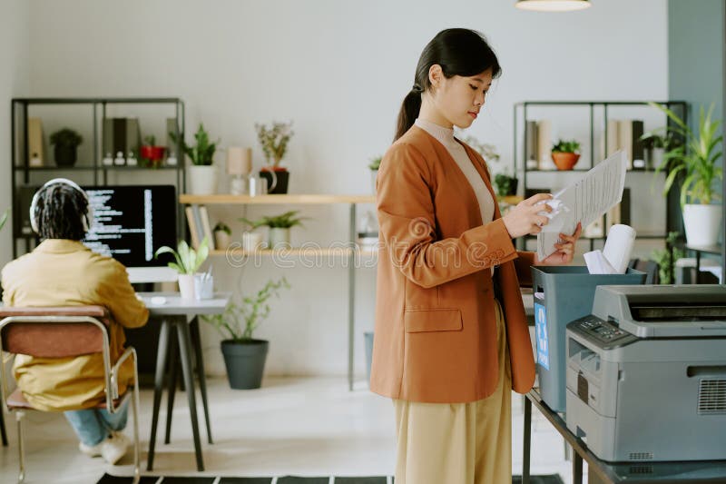 Young Woman Crumpling Bad Copy of Document Stock Photo - Image of ...