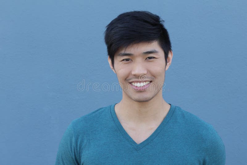 Young Asian Male Smiling and Laughing with Copy Space Stock Photo ...