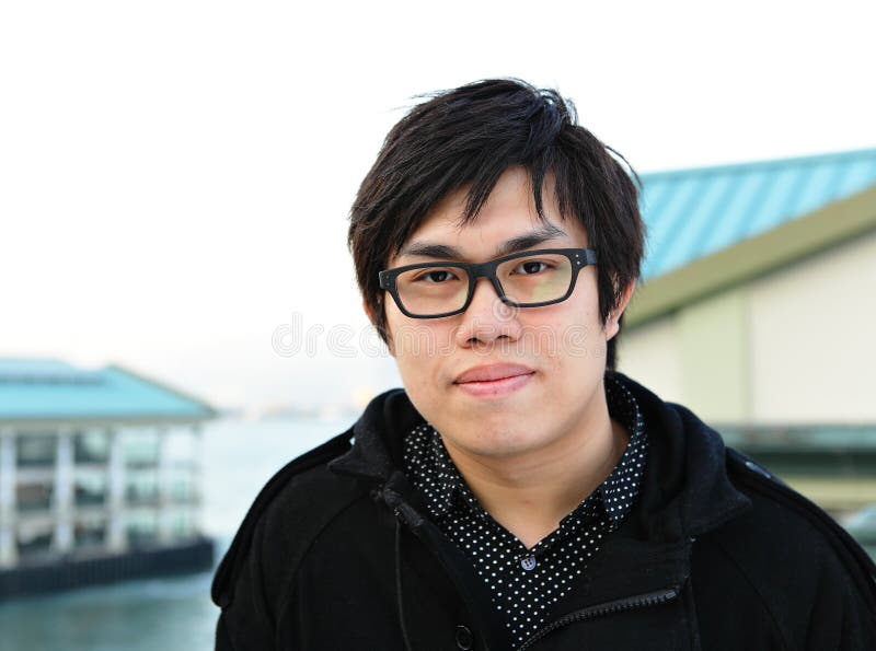 Young asian man stock image. Image of closeup, black - 20199299