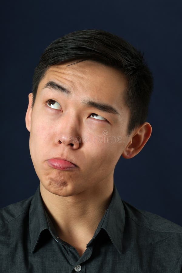 Young Asian Man Making Face Stock Image - Image of adult, astonished ...