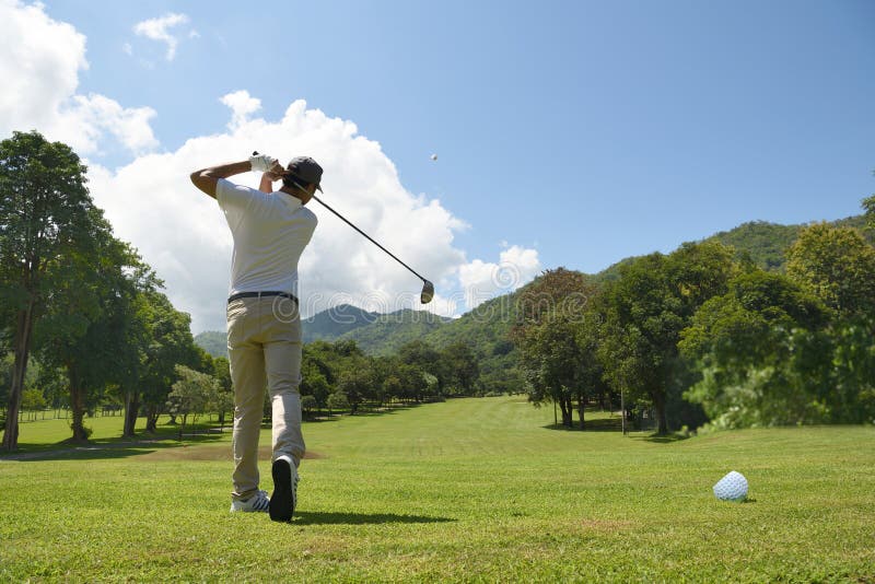 Young Asian Man Playing Golf Stock Photo - Image of playing, asian ...