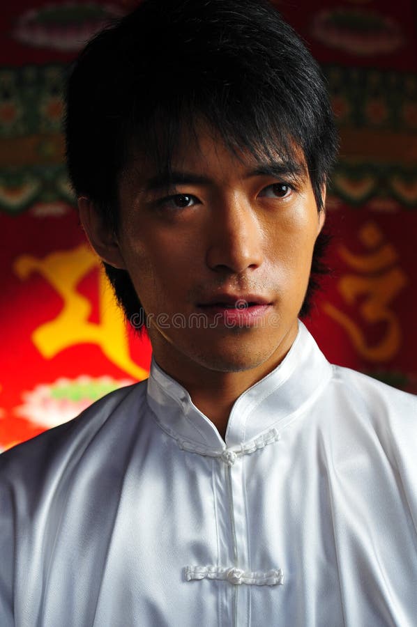 Young Asian Man in Traditional Clothing Stock Image - Image of martial ...