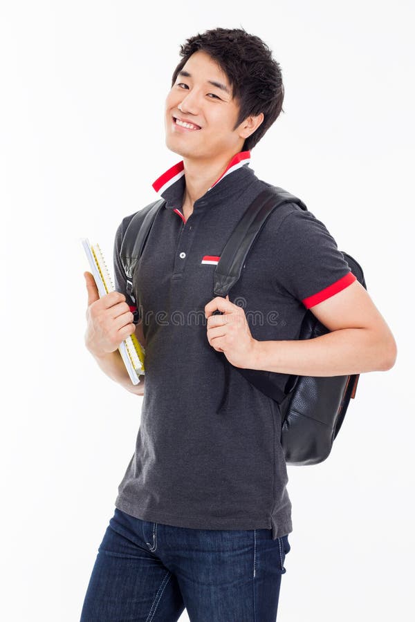 Thinking Young Asian Student. Stock Photo - Image of looking, hand ...