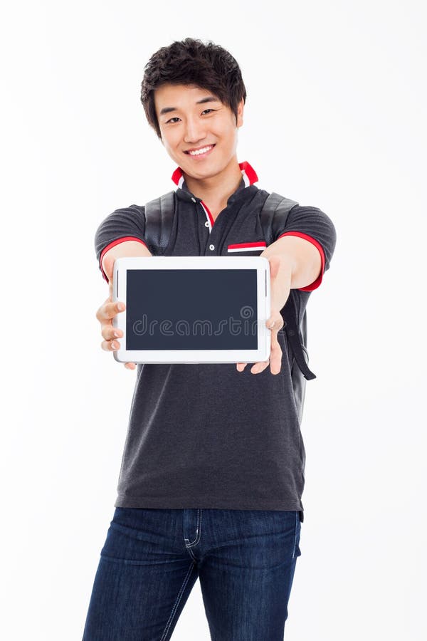 Thinking Young Asian Student. Stock Photo - Image of looking, hand ...