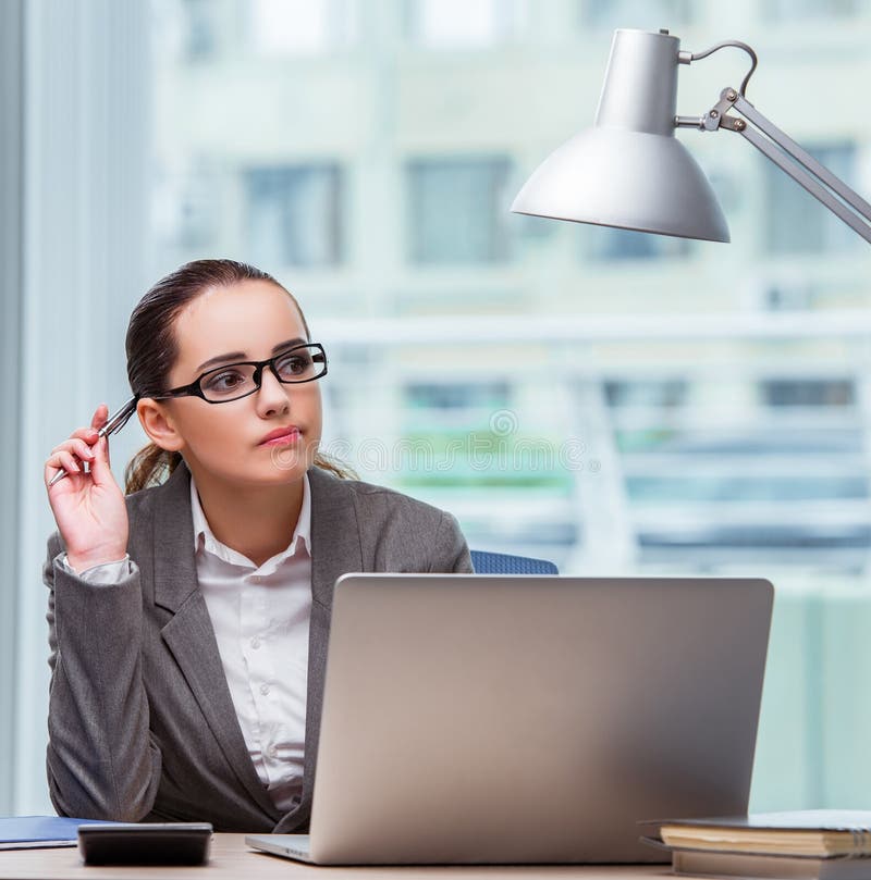 Young Assistant Working in the Office Stock Photo - Image of pretty ...