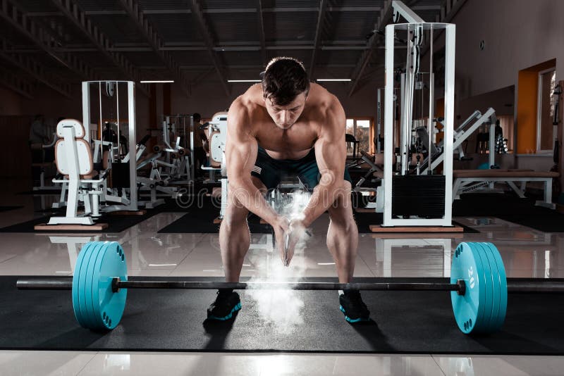 Young athlete stock image. Image of athlete, powder, hands - 61119029