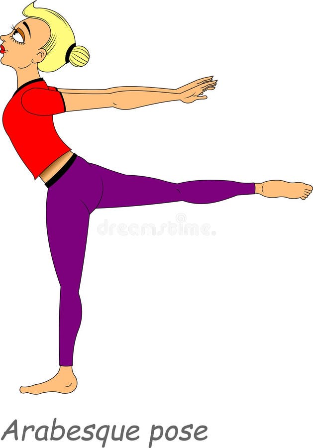 Arabesque pose stock vector. Illustration of championship - 197804877