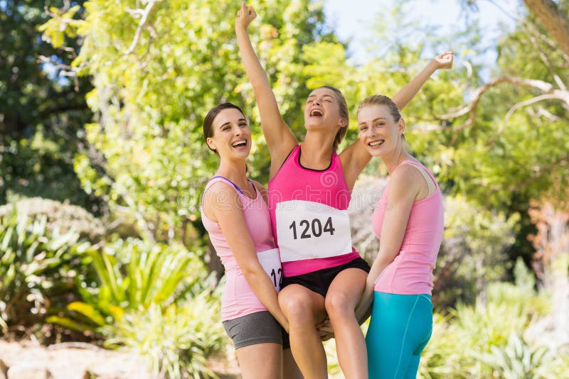 Young Athlete Women Cheering after Victory Stock Photo - Image of ...